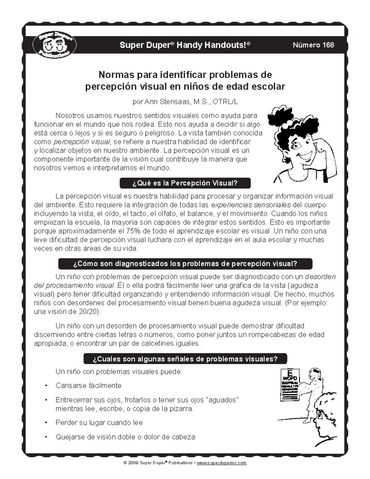 Percepcion Visual - Lee - Super Duper® Handy Handouts!® © 2009 Super ...