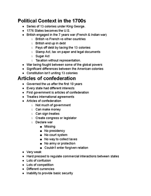 New government - Notes over articles of confederation reformation ...