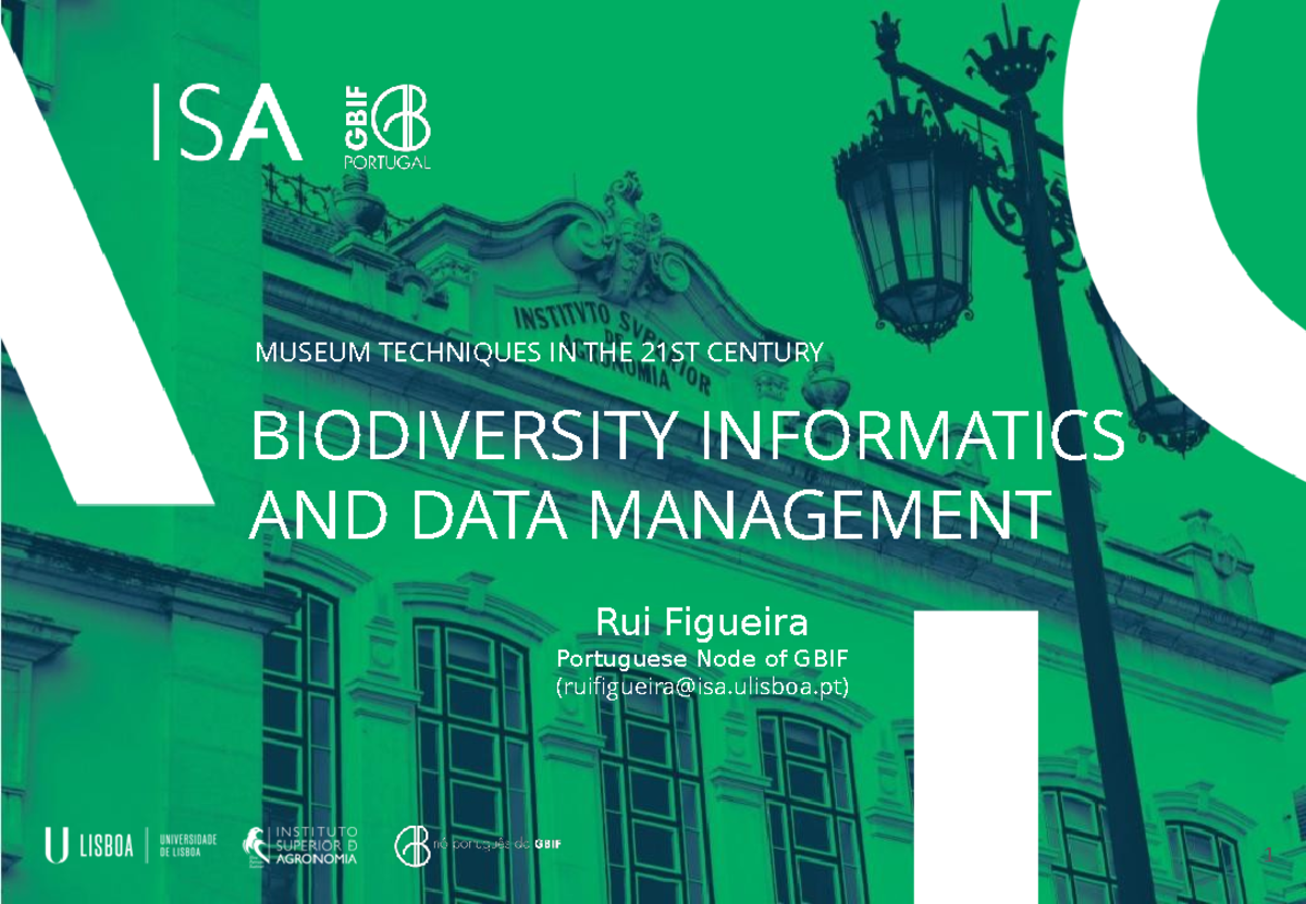 Biodiversity informatics and data use - BIODIVERSITY INFORMATICS AND ...