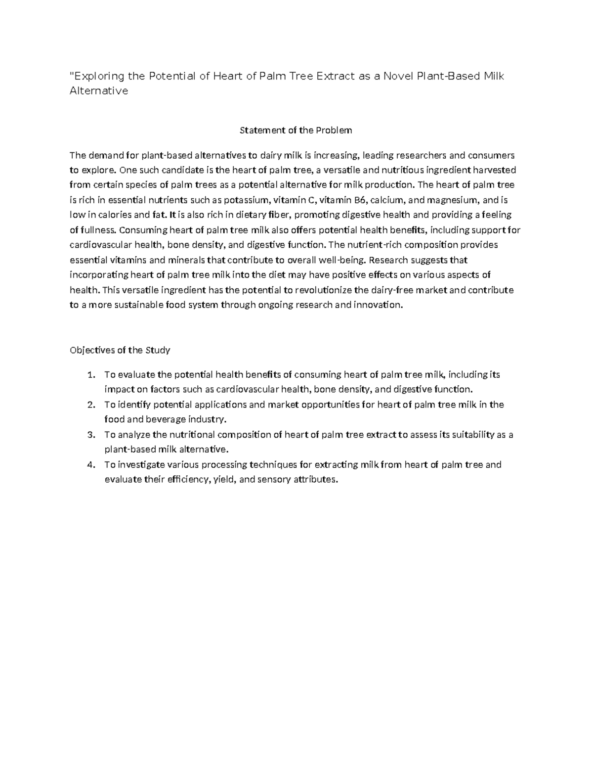 Heart of palm tree - "Exploring the Potential of Heart of Palm Tree ...