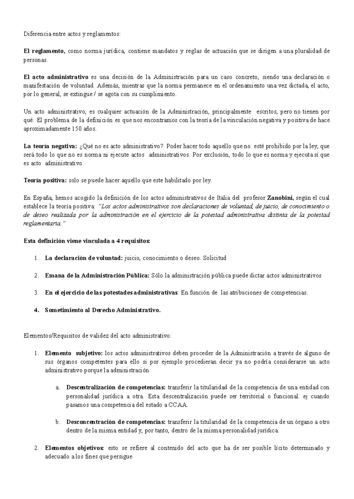Un acto administrativo - Diferencia entre actos y reglamentos: El reglamento, como norma ...