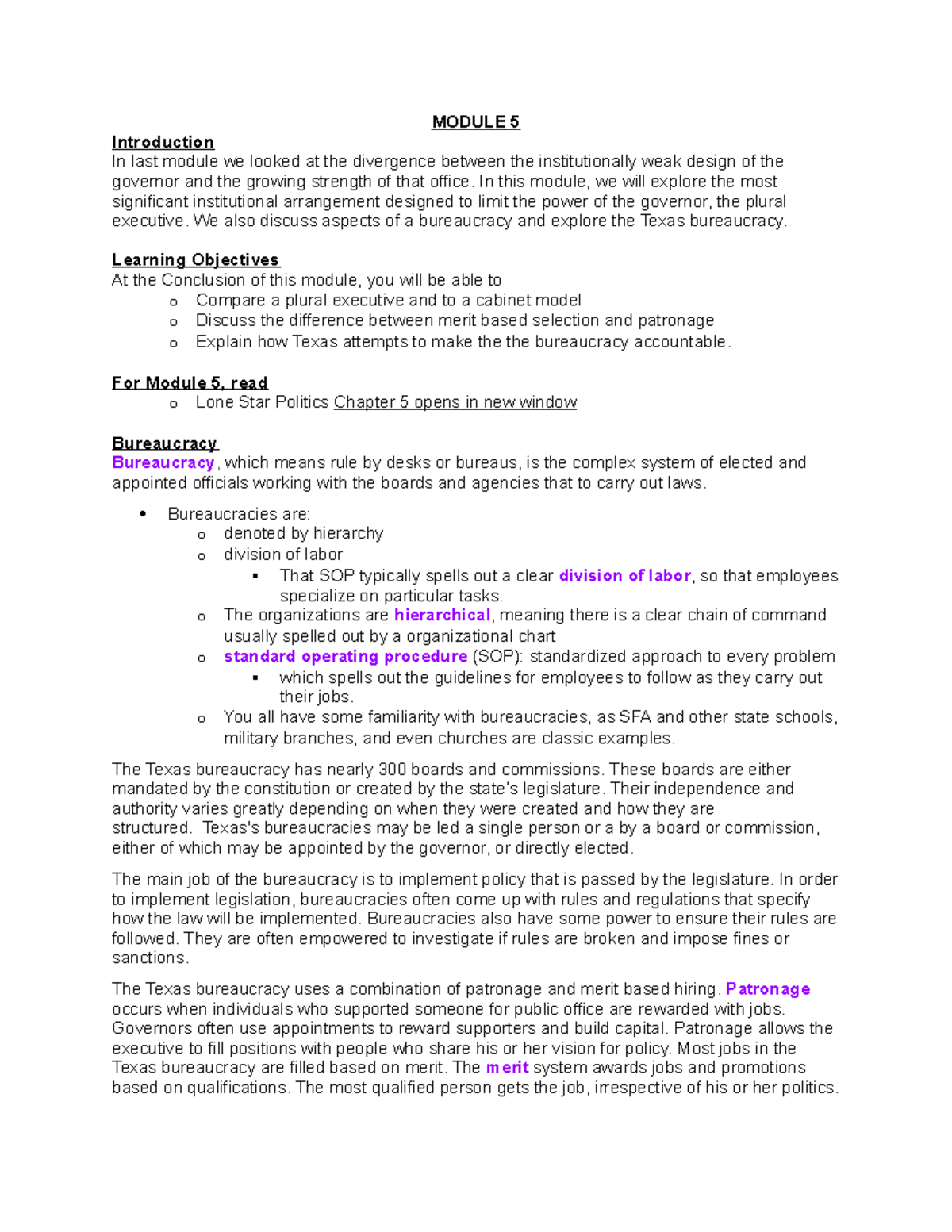 GOV 2306- Module 5-Lee - MODULE 5 Introduction In last module we looked at the divergence ...
