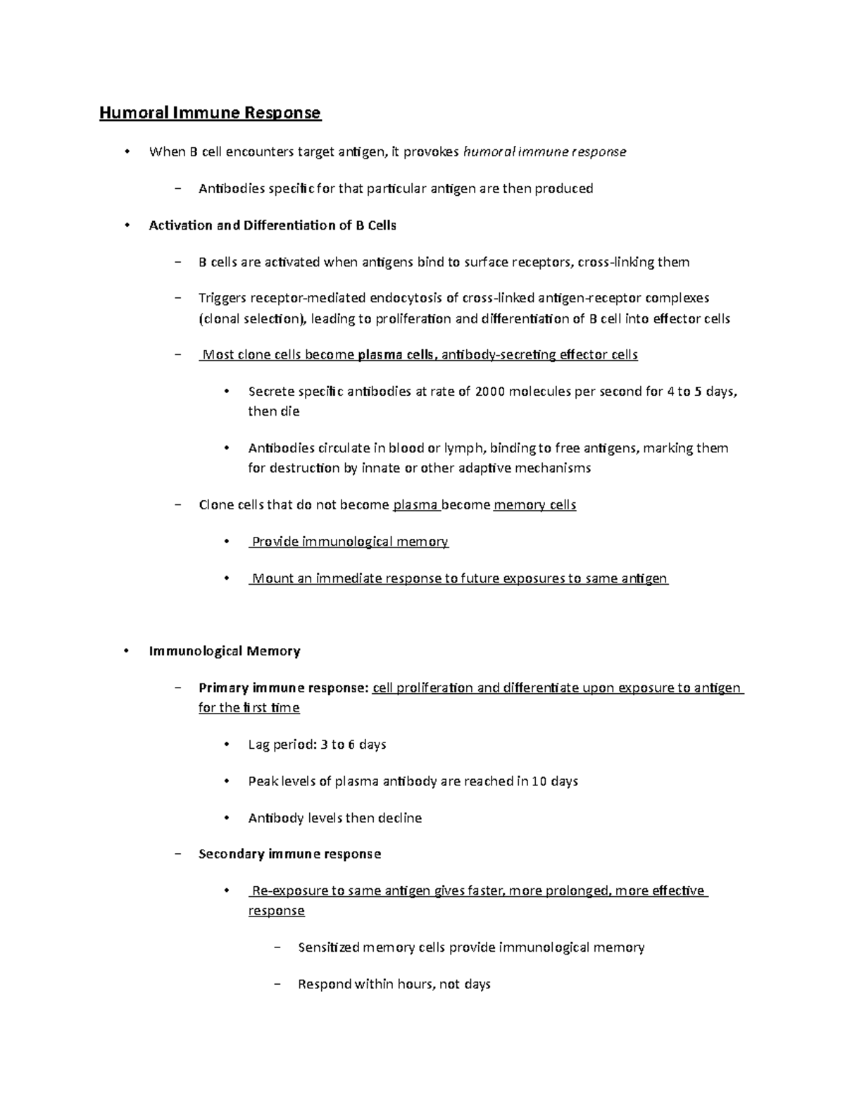 The Immune System Part 2 Humoral Immune Response When B Cell