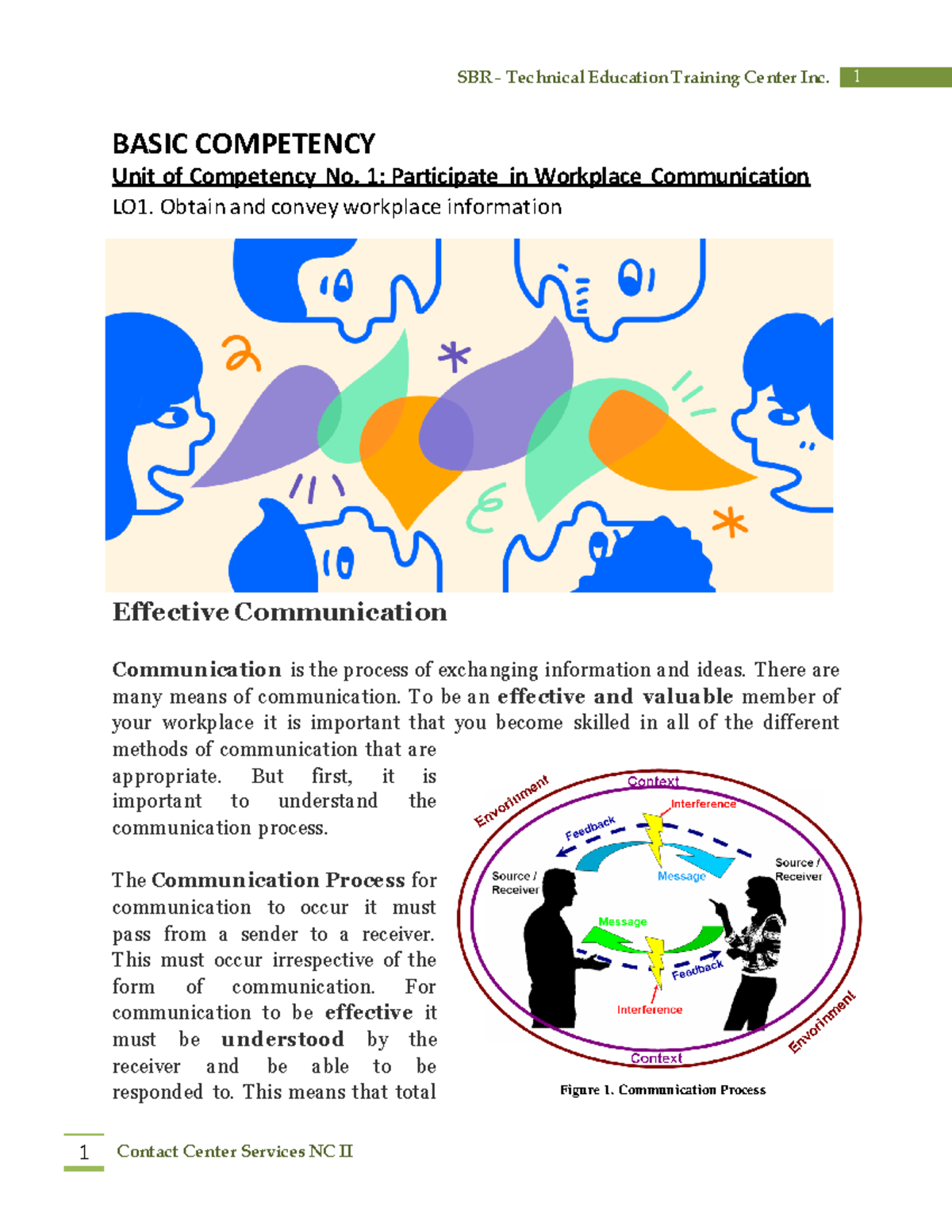 Uo C1 - Participate in workplace communication - Contact Center ...