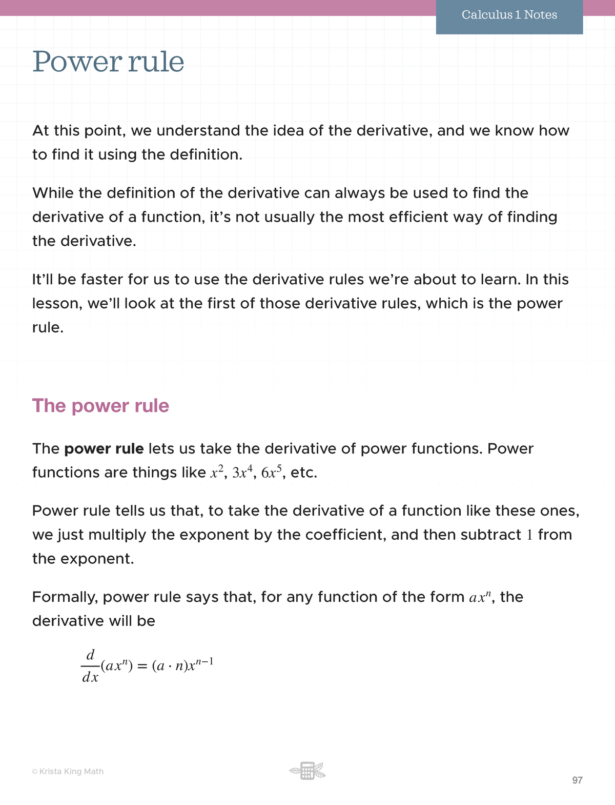 33872704-Power-rule - notes - Power rule At this point, we understand ...
