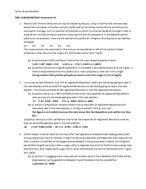 Homework 5 F23 - doc - Name: PBHL-B300/B301/B280 Homework Note: For all ...
