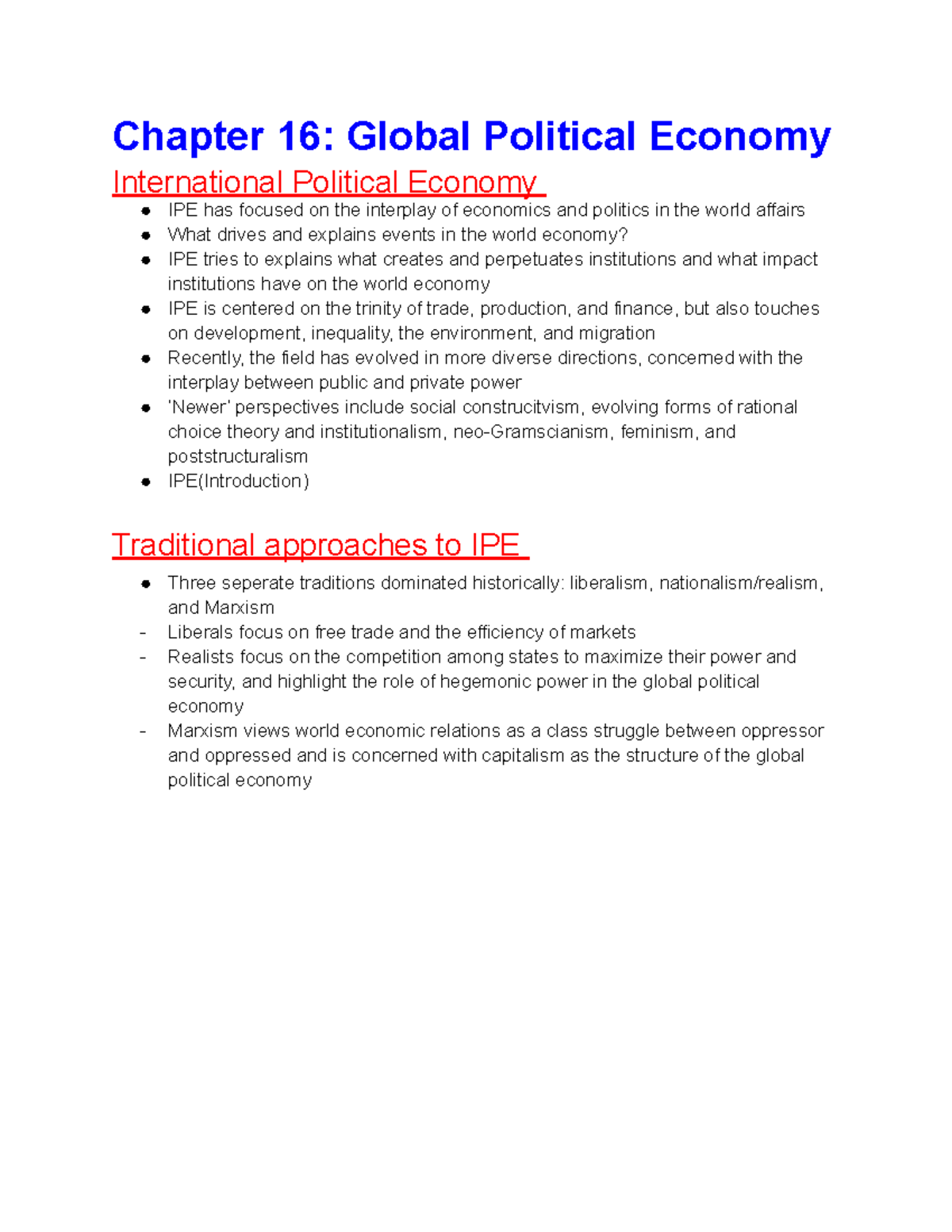 Week 6 Global Political Economy - Chapter 16: Global Political Economy ...
