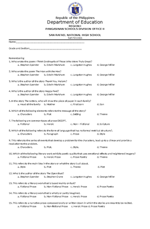 CO 2 DLP in English - cot - Lesson Plan Class Observation No. 2 School SAN FRANCISCO ELEMENTARY ...