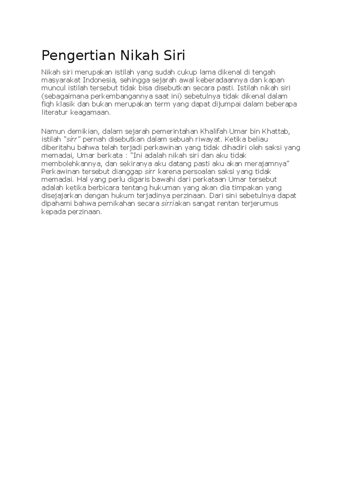 Pengertian Nikah Siri - Tugas - Pengertian Nikah Siri Nikah siri ...