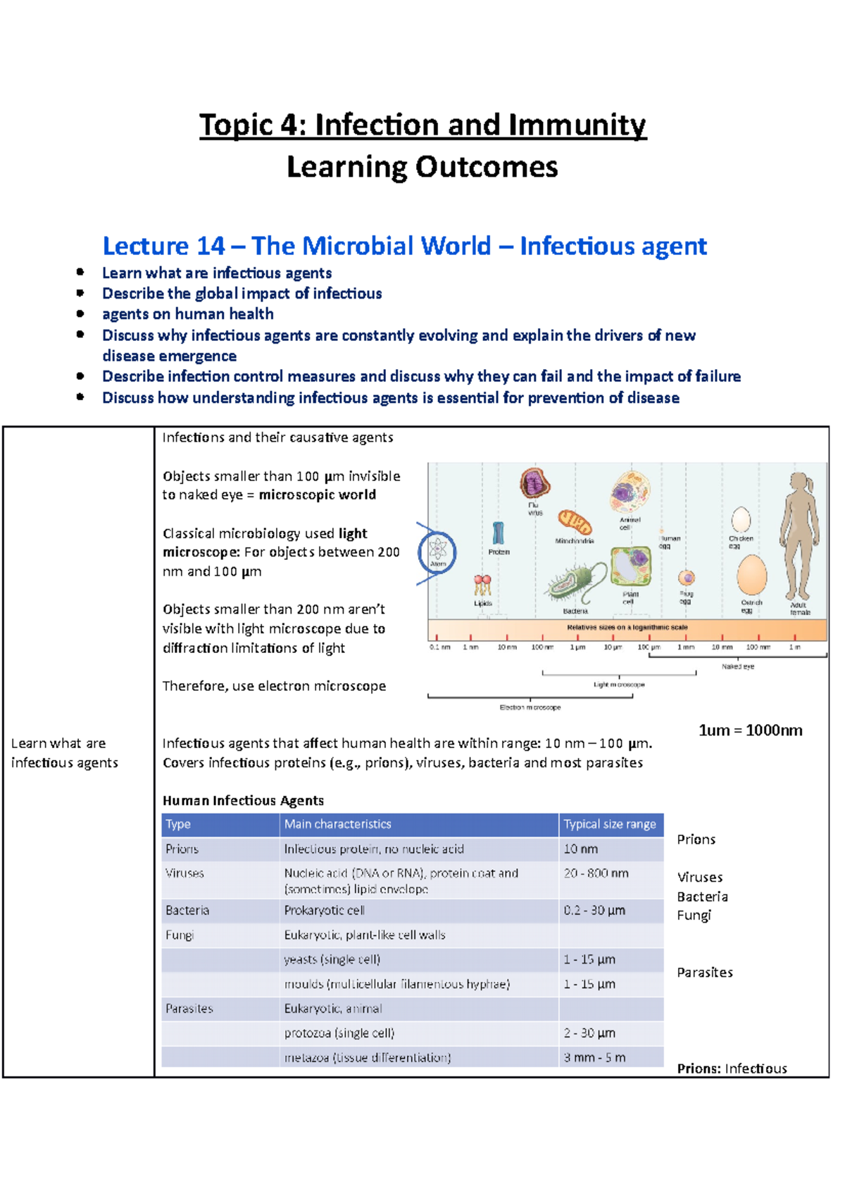 T4 Infection and Immunity - Topic 4: Infection and Immunity Learning ...