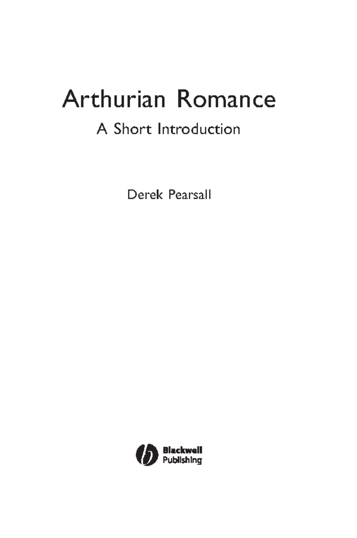 Arthurian Romance - alkdsjfl - Arthurian Romance A Short Introduction ...