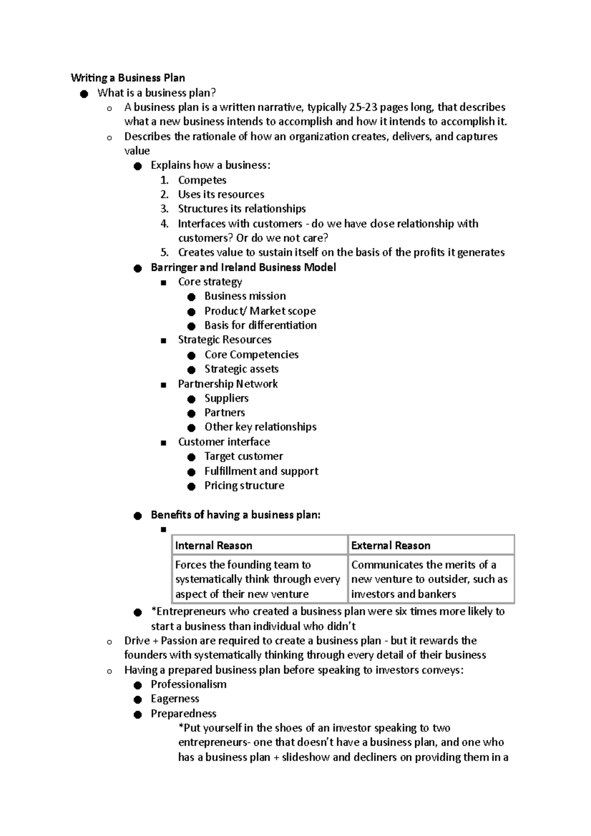 4 Chapter Developing An Effective Business Plan Writing A Business