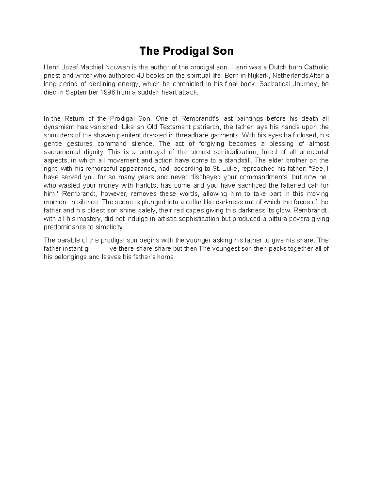 The Prodigal SonHomework 1 KEY - Math Skills - Exponents, Metric Units ...