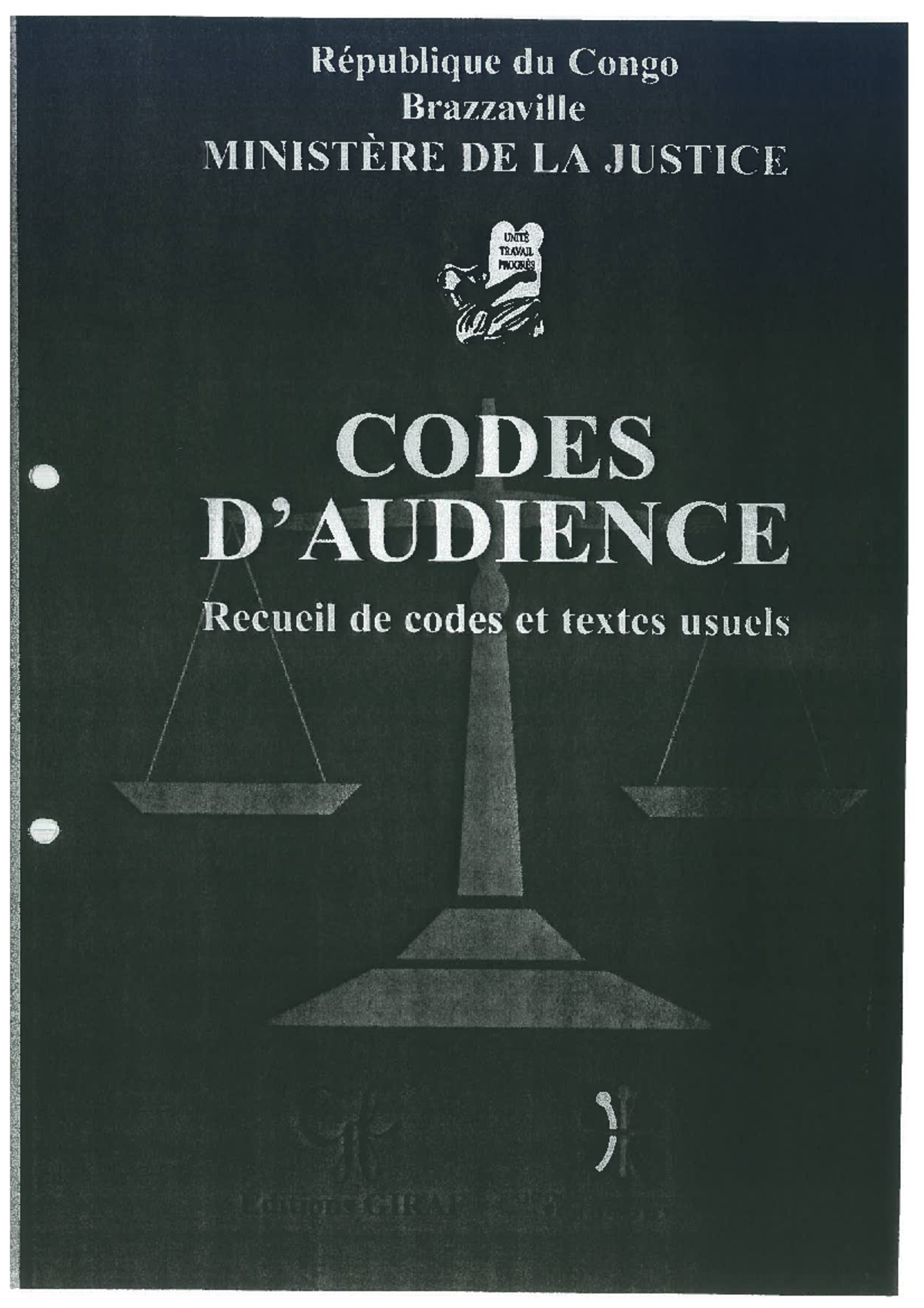 Congo - Code Penal - Collection DTE Républiquedu Congo Brazzaville ...