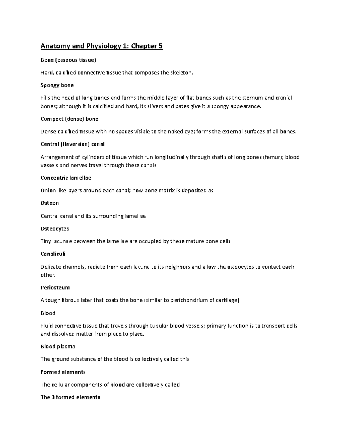 Anatomy and Physiology 1 Chapter 5 - Anatomy and Physiology 1: Chapter ...