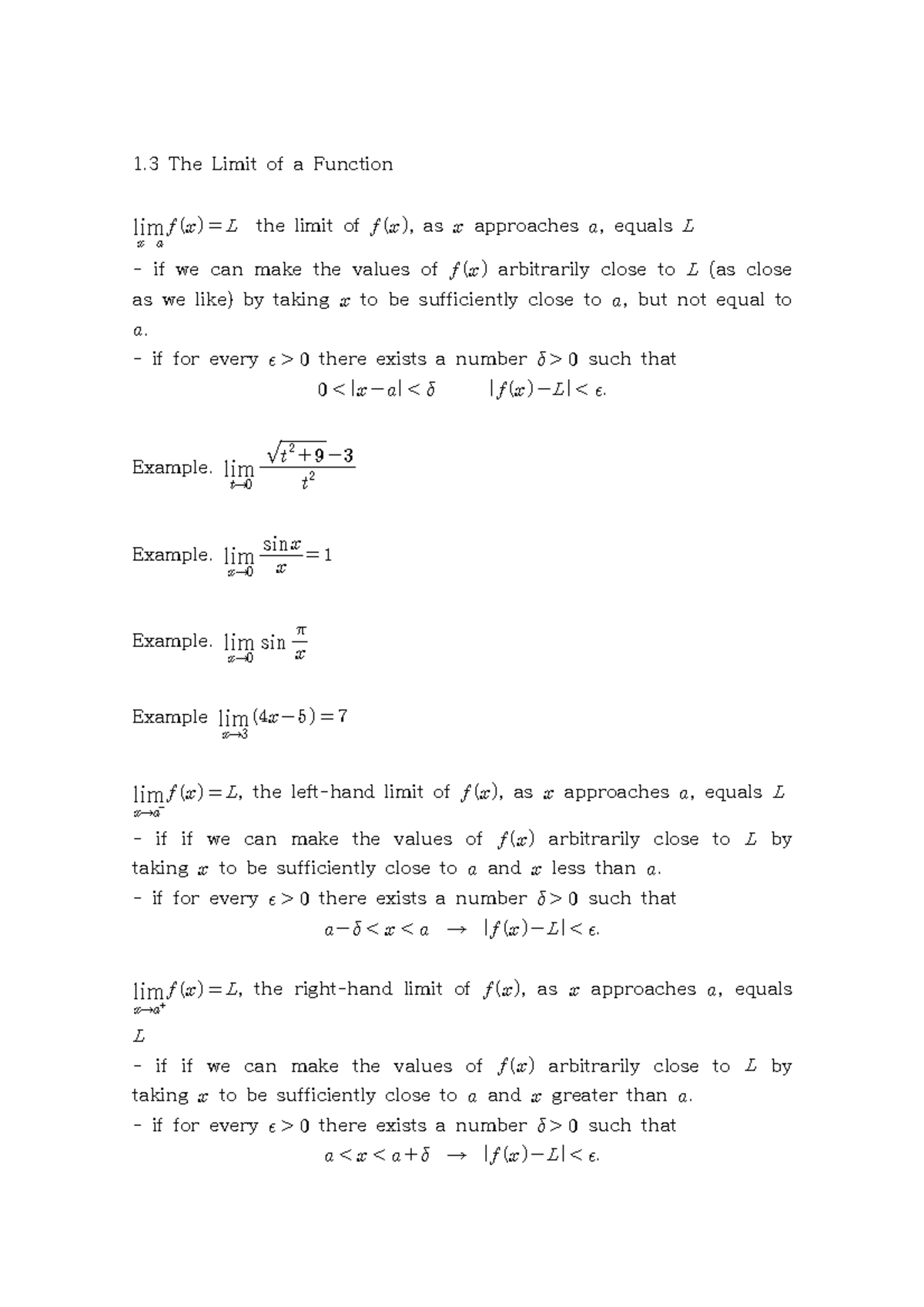 Essential calculus early transcendentals 1(1) - 1 The Limit of a ...