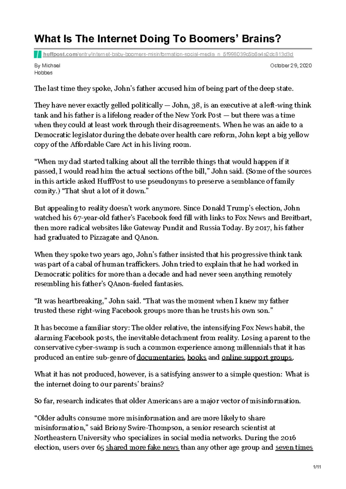 3 Hobbes huffpost.com What Is The Internet Doing To Boomers Brains - By ...