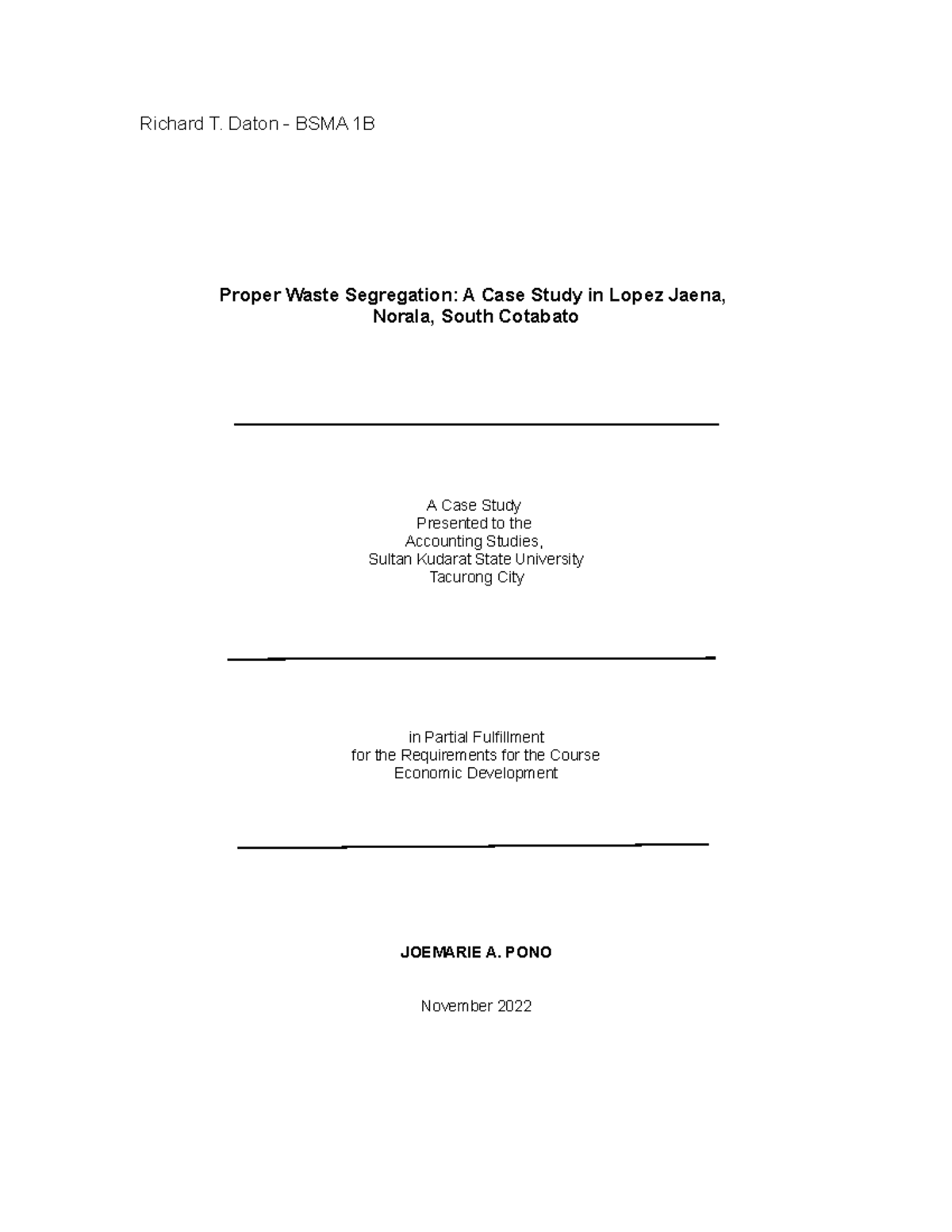 Case%20Study%20Original - Richard T. Daton - BSMA 1B Proper Waste Segregation: A Case Study in ...