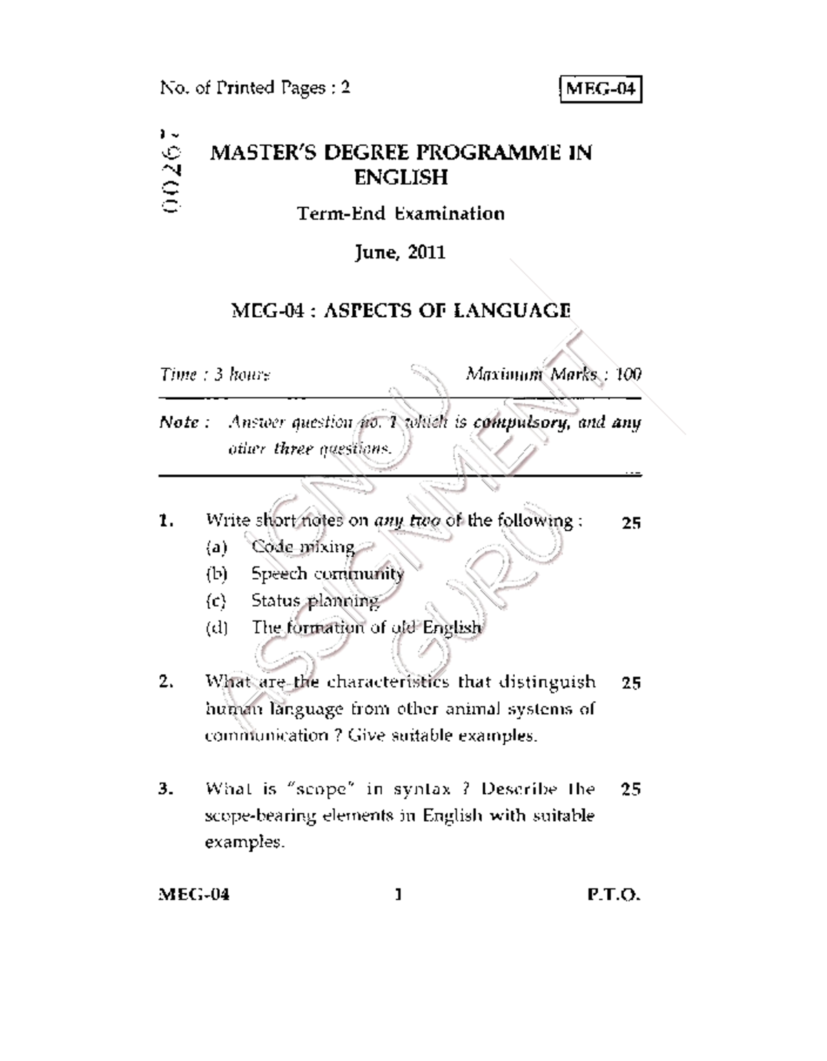 - MEG-4 compressed - Previous year questions paper for exam preparation ...