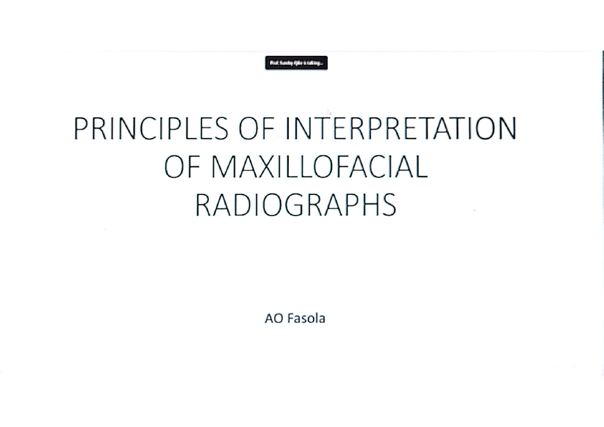 Principles of interpretation of radiographs- Radiology - Dental surgery ...