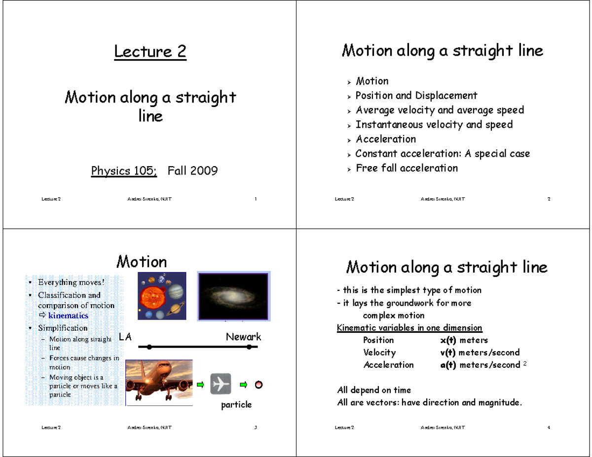 Chapter 2 - ssss - Lecture 2 Andrei Sirenko, NJIT 1 Physics 105; Fall ...