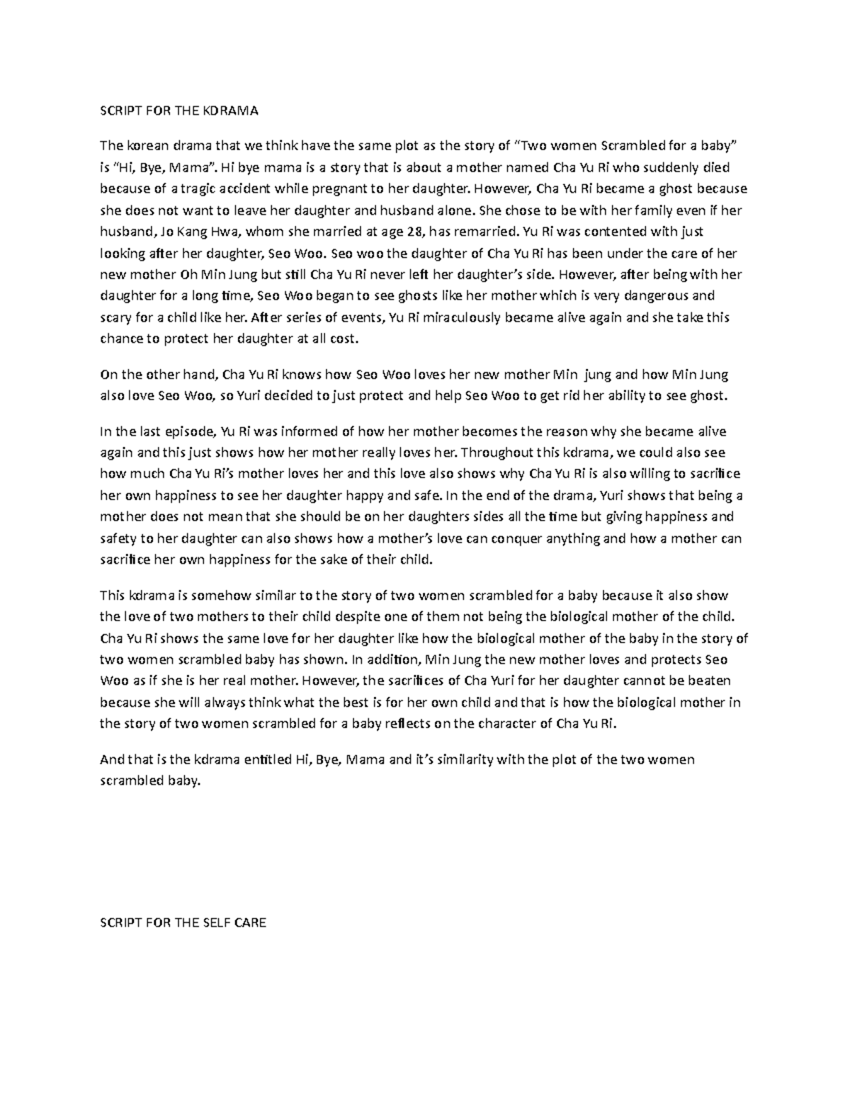 asean literature script for the poem - SCRIPT FOR THE KDRAMA The korean ...