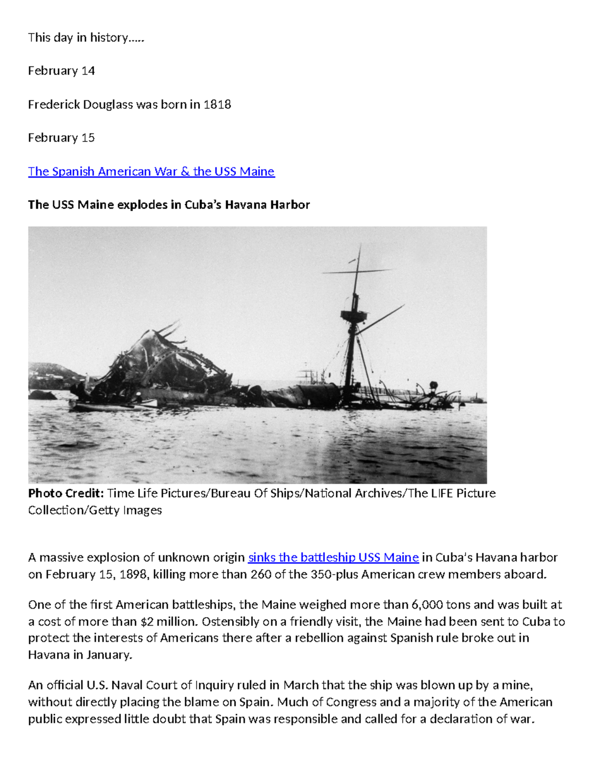 This day in history - Just a record of historical events. - This day in ...