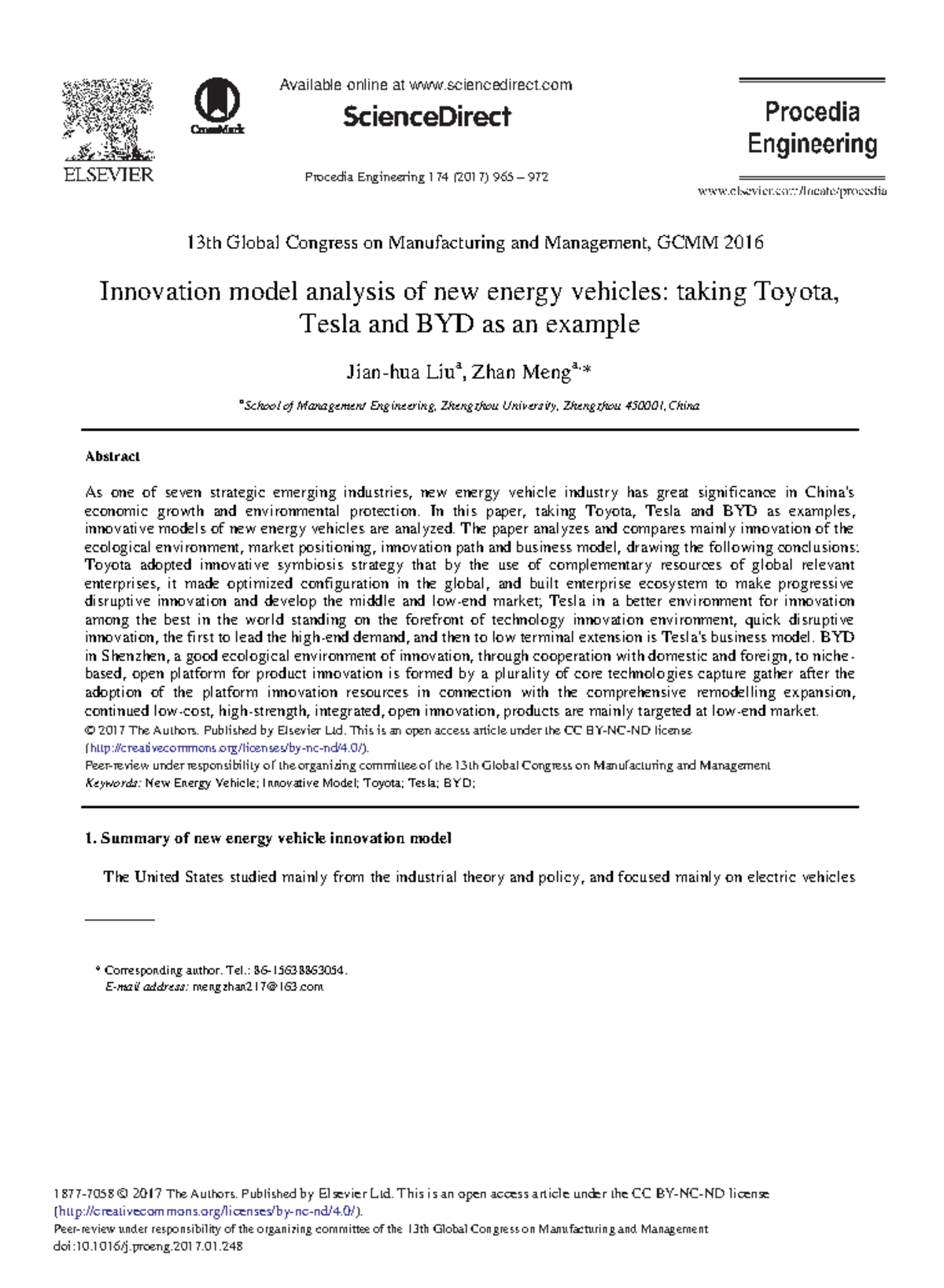 Innovation-model-analysis - Procedia Engineering 174 ( 2017 ) 965 – 972 ...