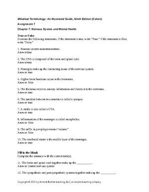 Assignment 9 Ch 10 Eunice Ogukwe - Google Docs - Medical Terminology ...