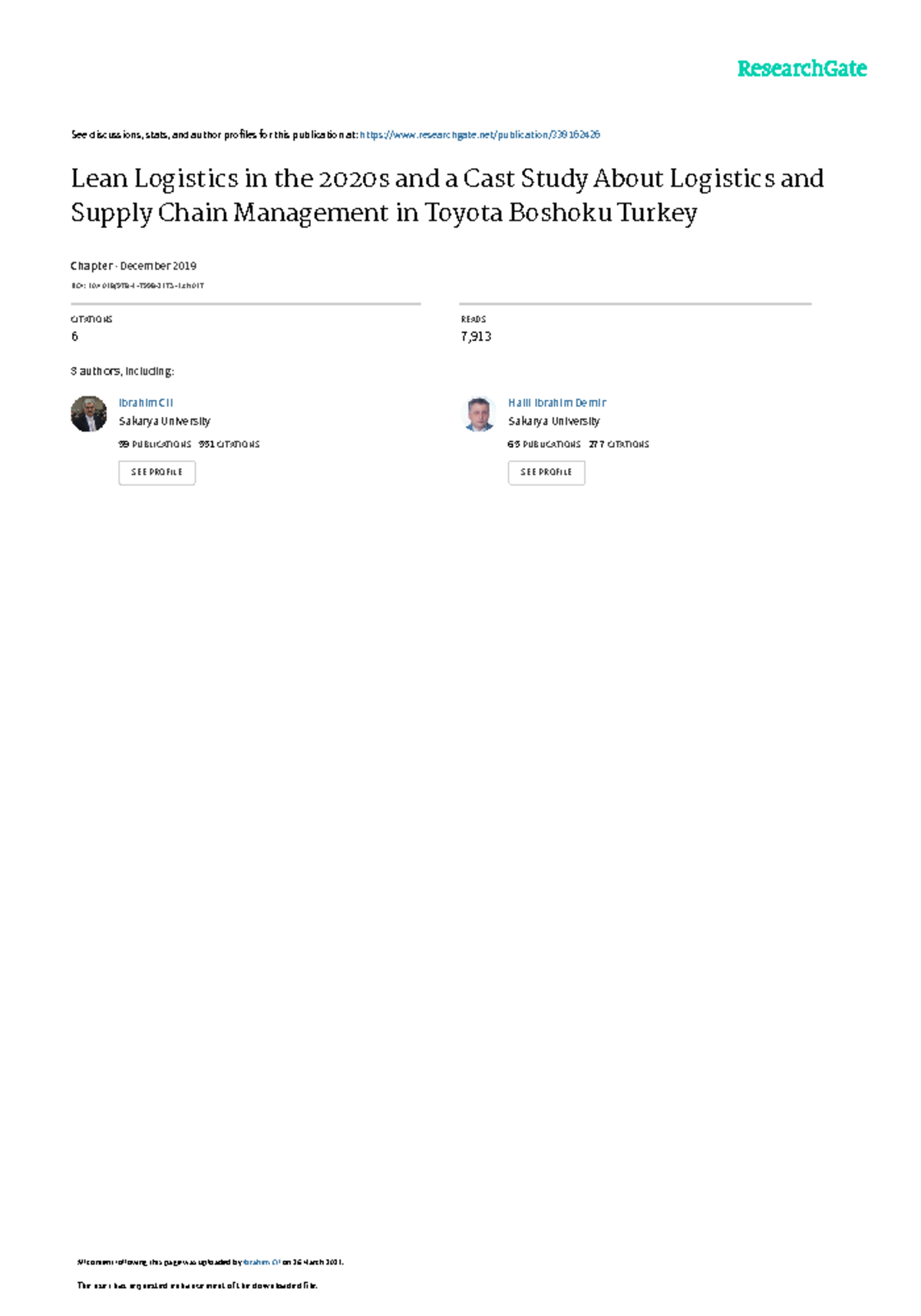 Lean Logistics in the 2020s and a Cast Study About Logistics and Supply ...