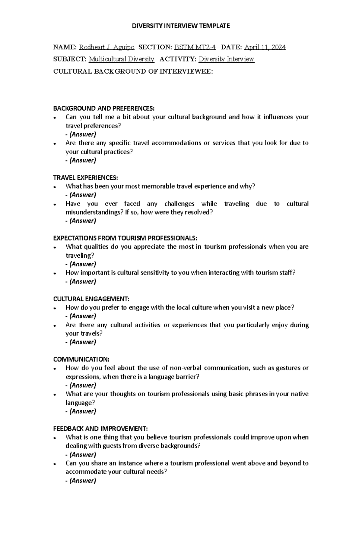 Diversity-Interview-Template - DIVERSITY INTERVIEW TEMPLATE NAME ...