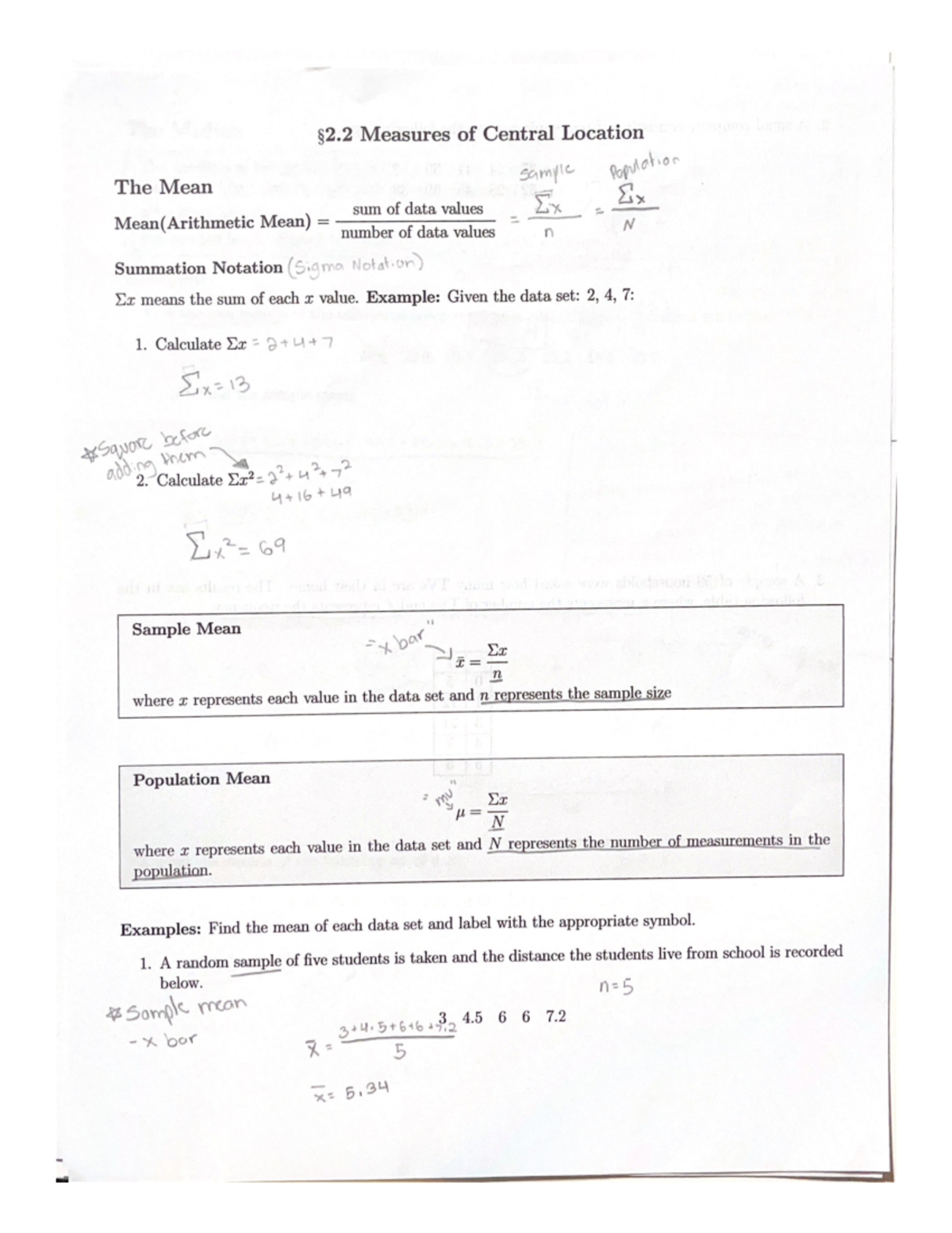 §2.2 Measures of Central Location - MAT 126 - Studocu