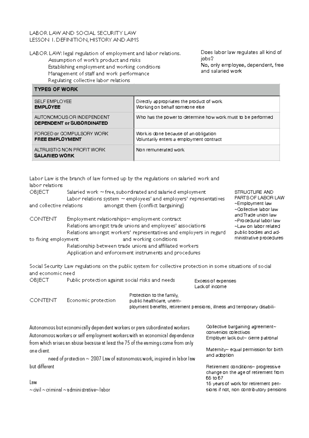 Lesson 1 Labor AND SS LAW - LABOR LAW AND SOCIAL SECURITY LAW LESSON 1 ...