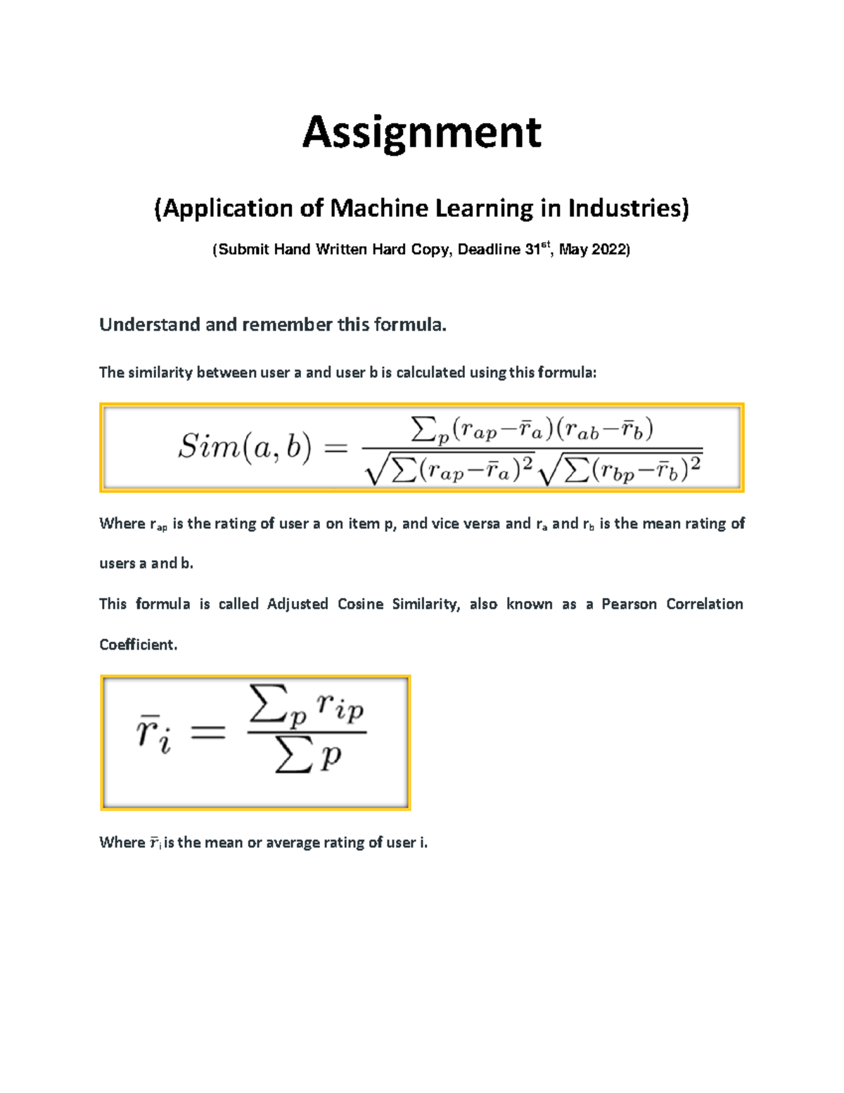App Of Ml Theory Assignment Assignment Application Of Machine Learning In Industries Submit