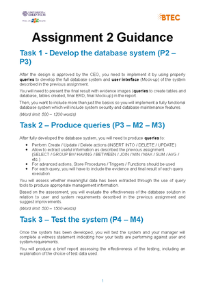 1 04-DDD.Assignment 1 brief - Assignment Brief 1 (RQF) Higher National Certificate/Diploma in ...