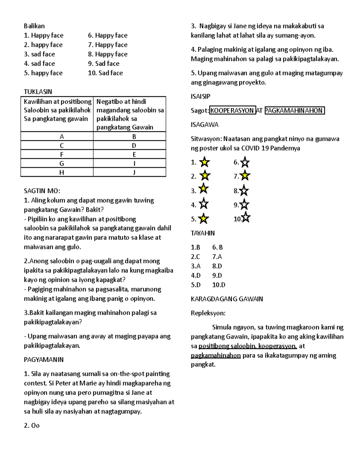 Balikan - Summaries of topics - Balikan Happy face 6. Happy face happy ...