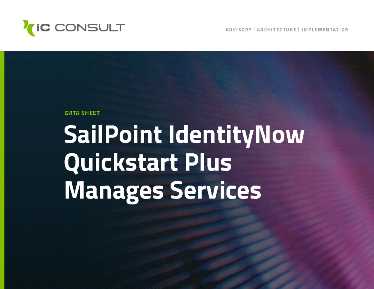 I C Consult Sail Point Identity Now Quick Start Guide - SailPoint ...