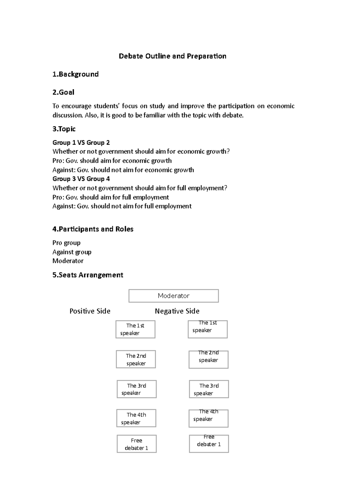 Debate Outline and Preparation - Debate Outline and Preparation 1 2 To ...