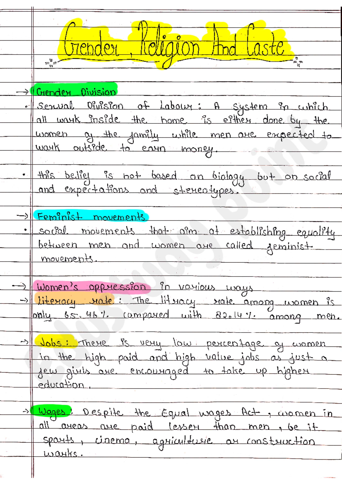 Gender, religion and caste (Edustudy Point) - Grenden laste Gender ...
