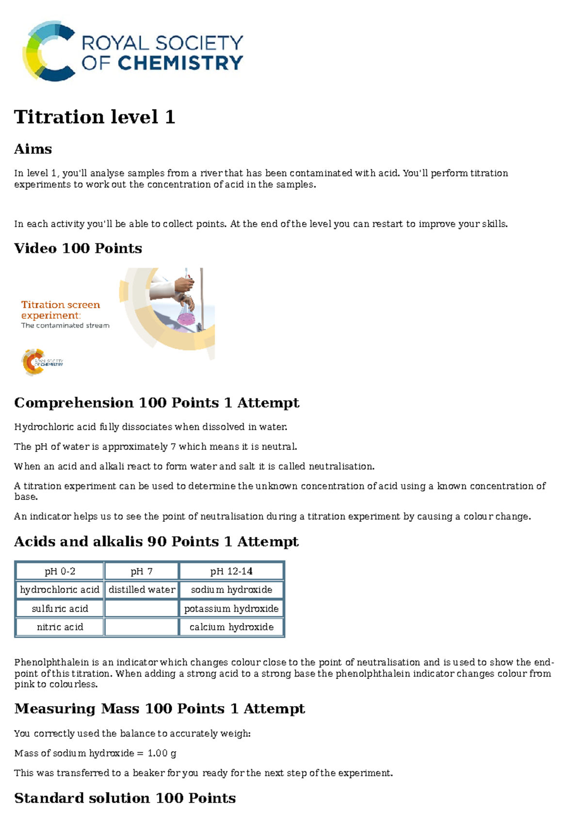 Titration-level-1-labnotebook - Titration level 1 Aims In level 1, you ...