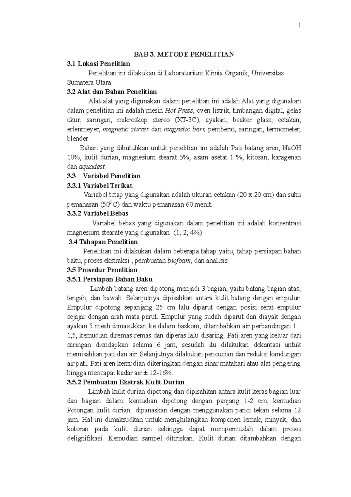1. PKM-RE - PKM - 1 BAB 3. METODE PENELITIAN 3 Lokasi Penelitian ...