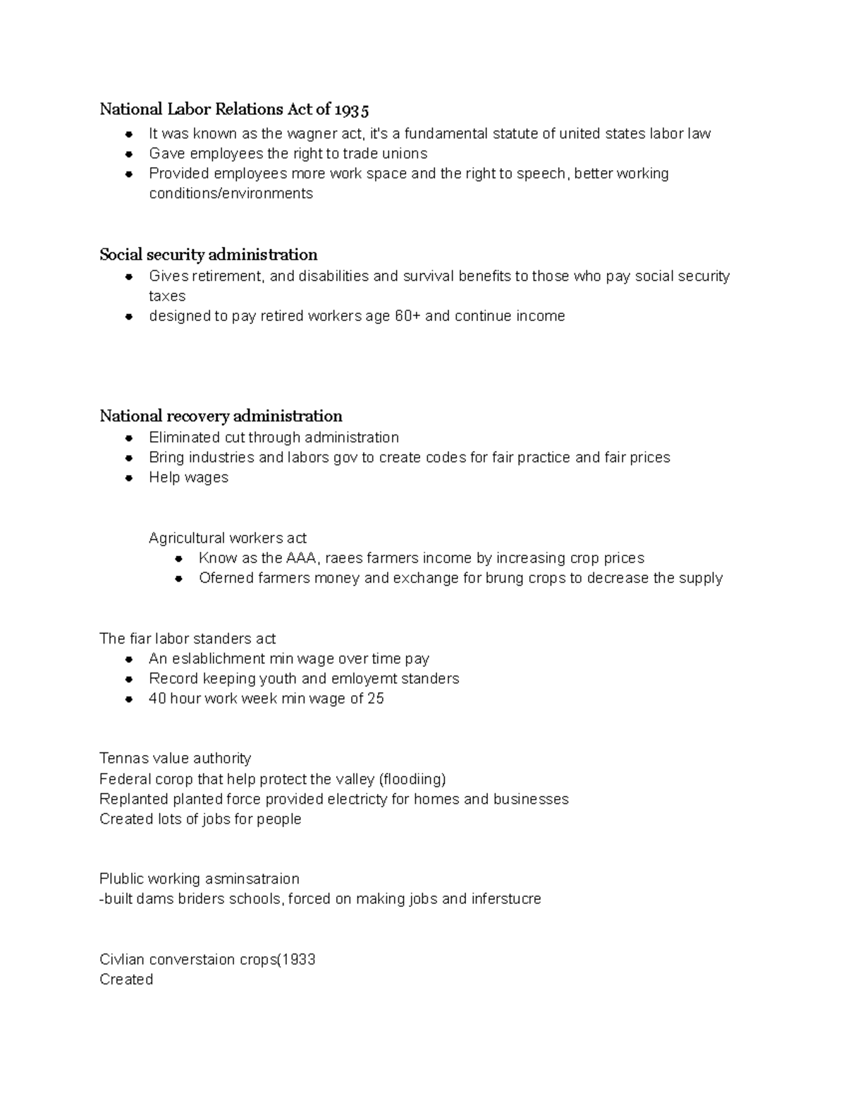 Untitled document - answers - National Labor Relations Act of 1935 It ...