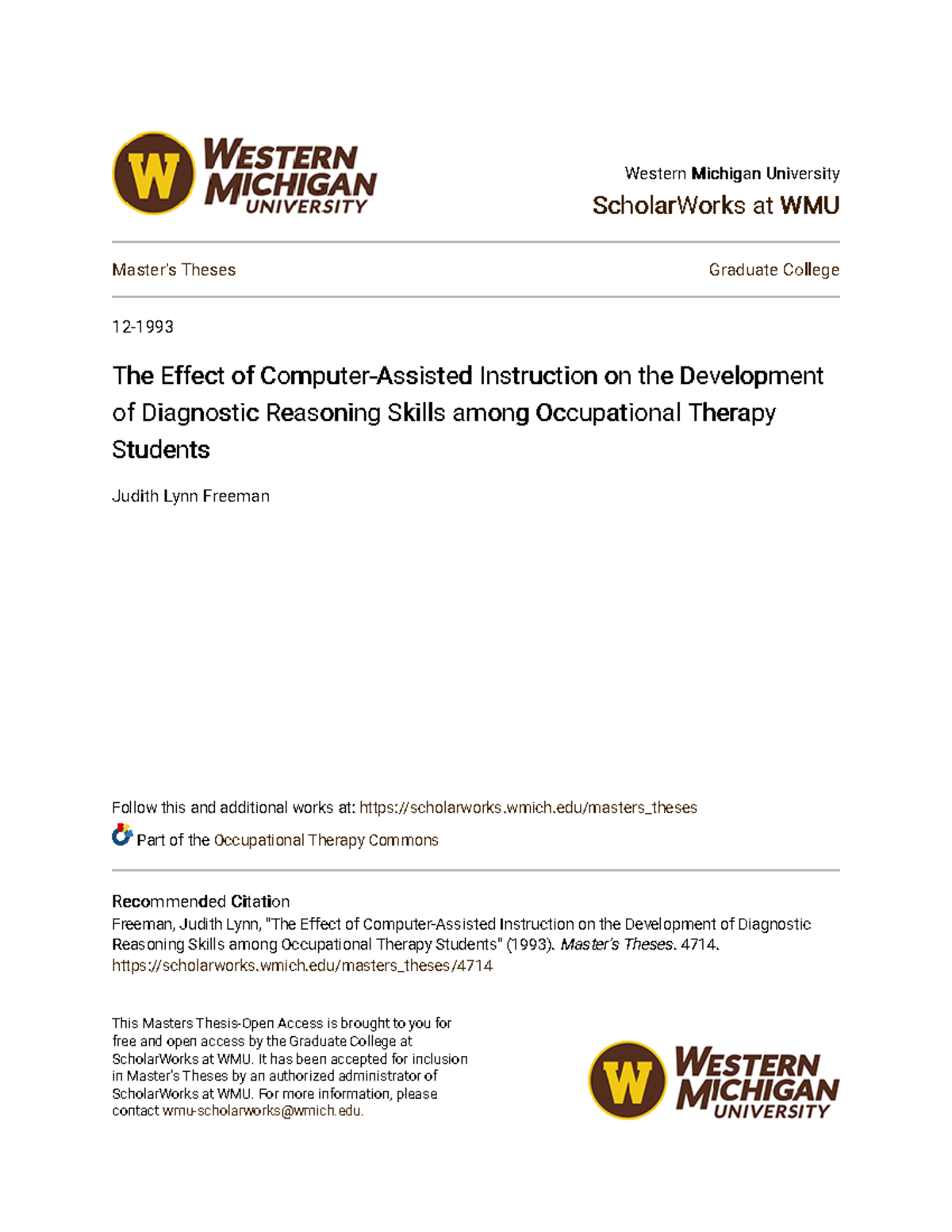 The Effect of Computer-Assisted Instruction on the Development of ...