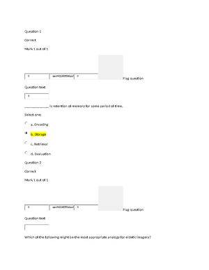 Question Chap5 - notes - Question 1 Correct Mark 1 out of 1 Flag ...