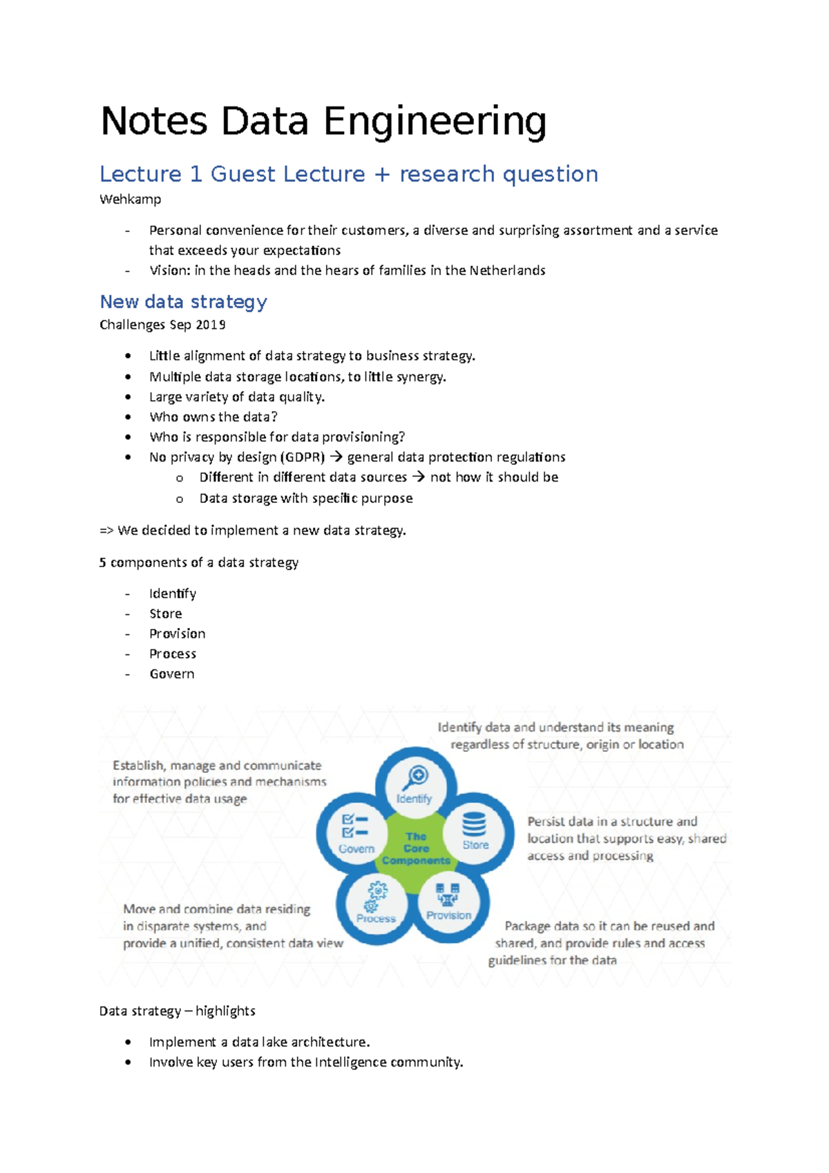 Notes Data Engineering - lectures 1-6 - Notes Data Engineering Lecture ...