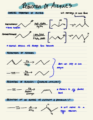 Ochem notes-synthesis reactions - CHEM 362 - Studocu