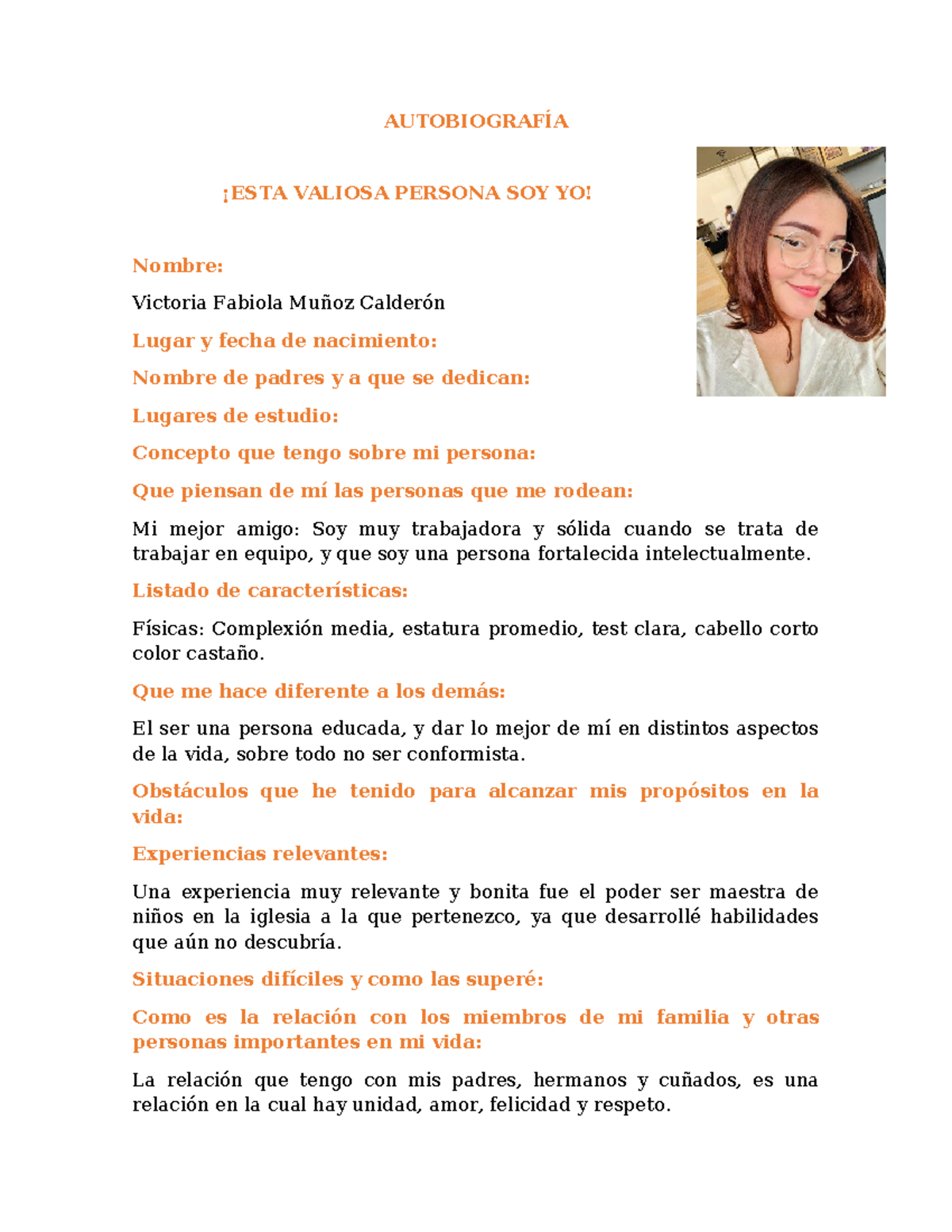 Autobiografía UMG 2 - AUTOBIOGRAFÍA ¡ESTA VALIOSA PERSONA SOY YO ...