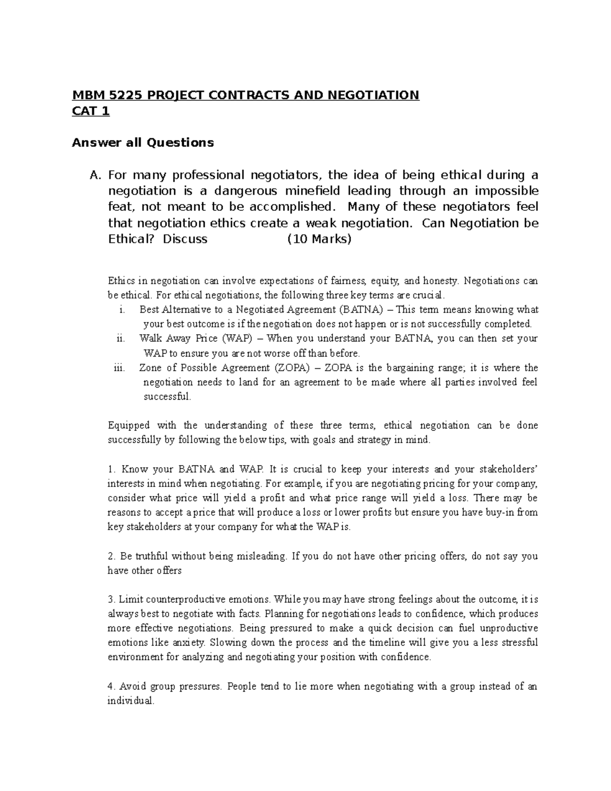 Project Contracts and Negotiation In Business Management & Project ...