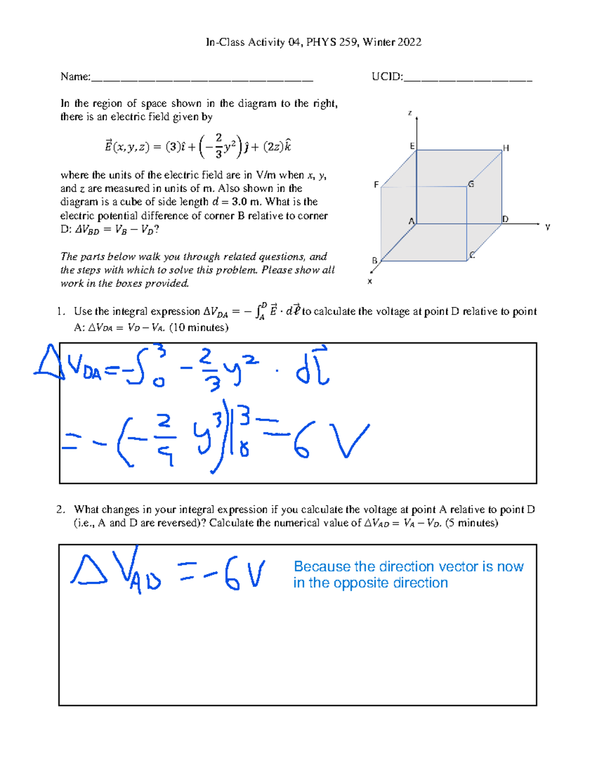Activity 4 v1 - In-Class Activity 0 4 , PHYS 259, Winter 20 22 - Studocu