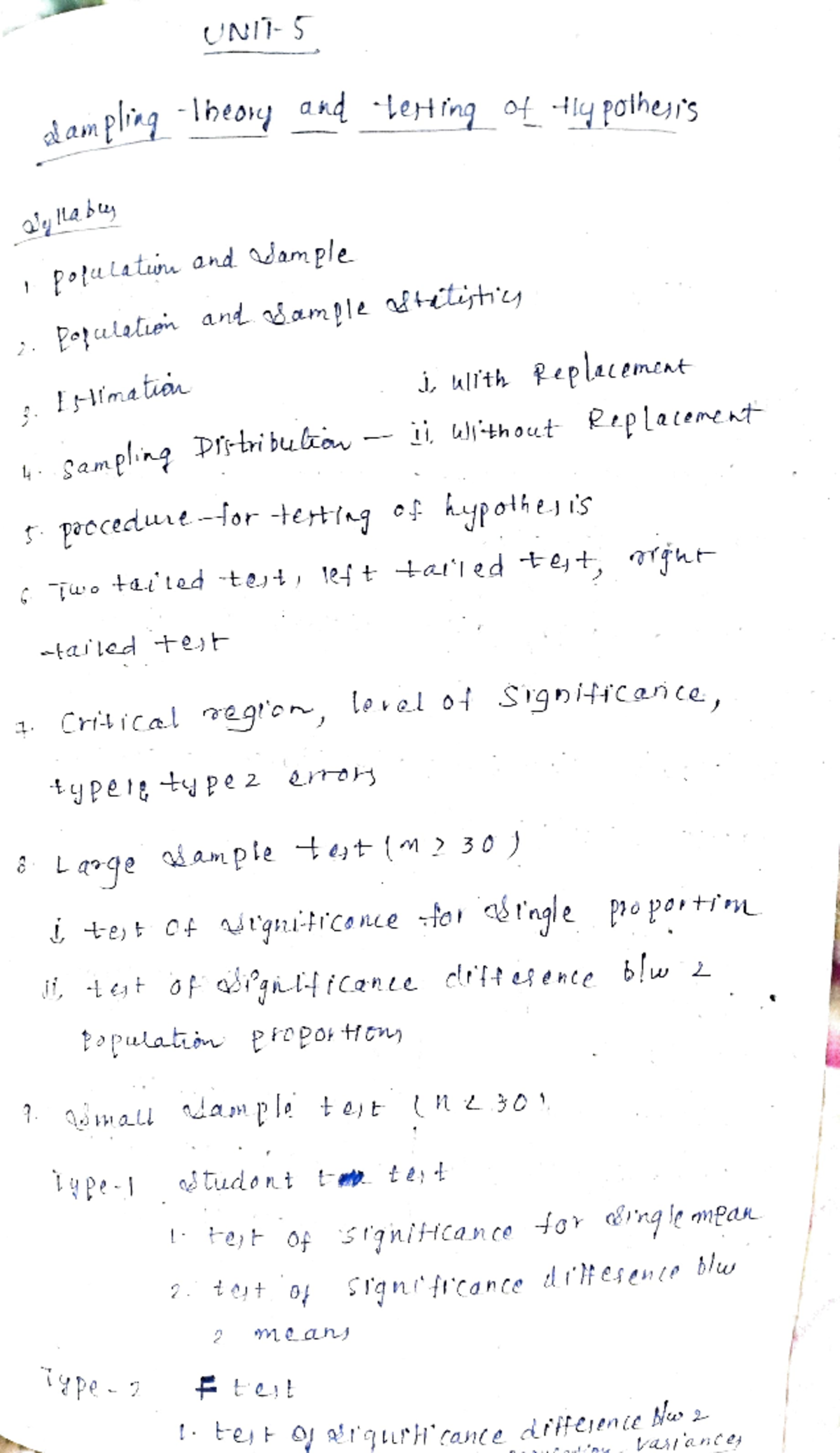 Unit 5 - .............. - Probability and Statistics - Studocu